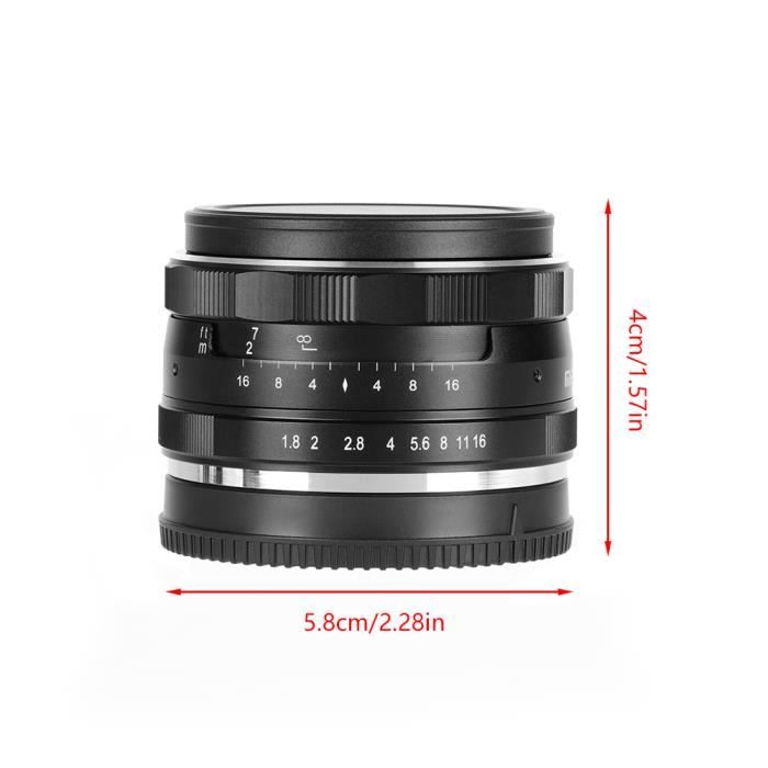 SALALIS Meike Objectif À Mise Au Point Manuelle 25Mm F1.8 Aps-C Grand Angle Pour Caméra Sans ...