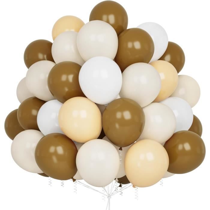 Ballons Marron, Ballons Anniversaire Nude Beige Blanc Marron Ballon ...