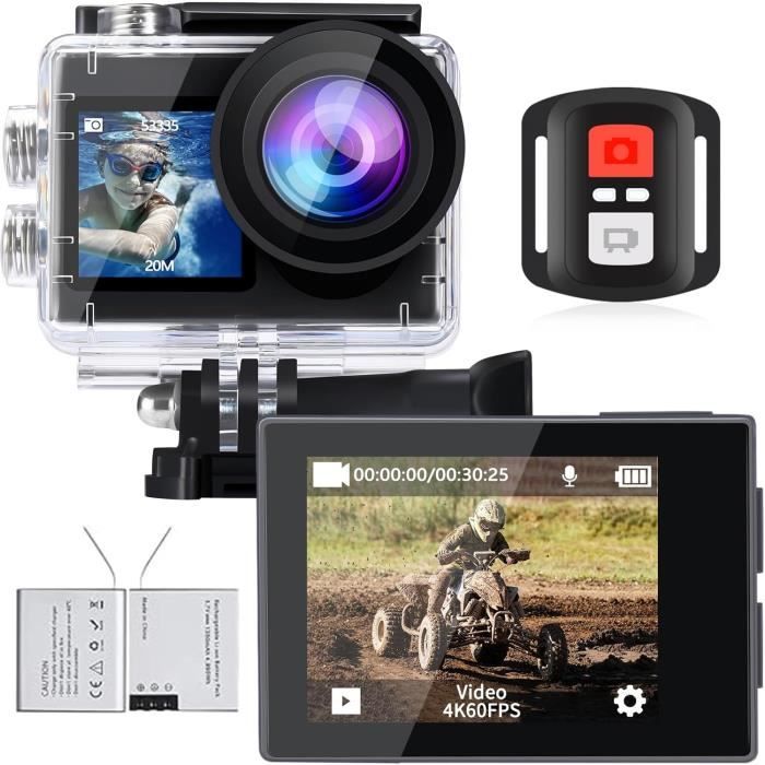 Action Cam 4K Caméra Sous-Marine Étanche 40 M Ultra Hd 20 Mp 170 Degrés ...