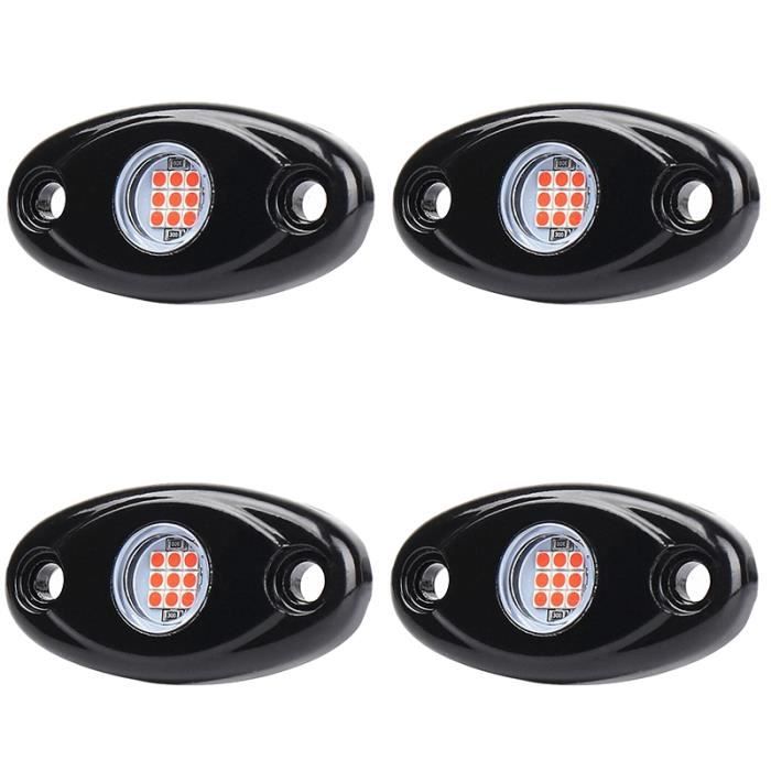 Kit de 4 Lampes LED Rock Rock LED éTanche Underglow Trail LumièRes pour ...