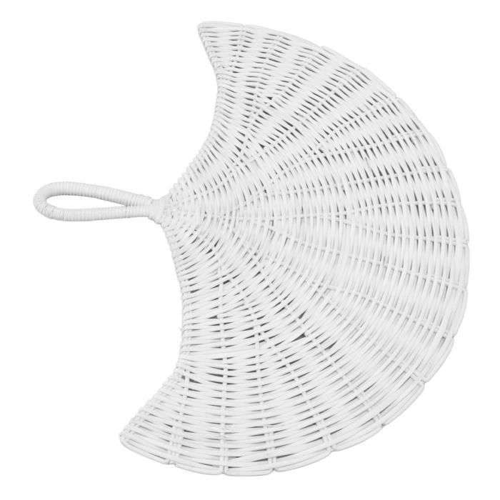 TMISHION Décoration murale en éventail en rotin (Blanc) Décoration ...