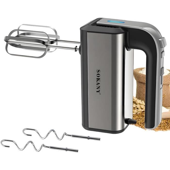 Batteur à main, 6651 Batteur à main électrique avec crochet pétrisseur ...