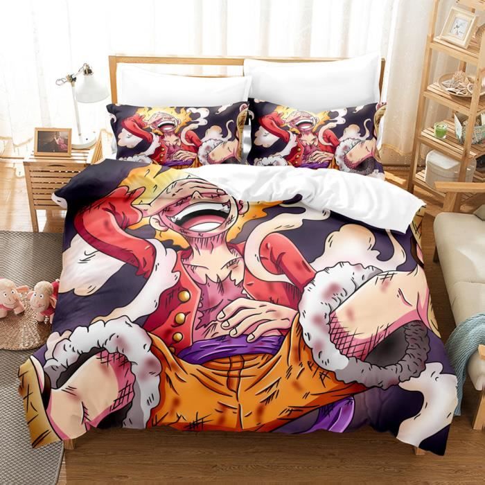Animé One Piece Luffy Cool Chopper Zoro Sanji 1 Housse De Couette Et 2