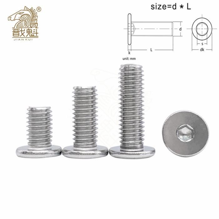 M3 (50PCS)-20mm -Vis à tête hexagonale en acier inoxydable 304, 5 50p CM M2 M2.5 M3 M4 M5 M6 M8 ...