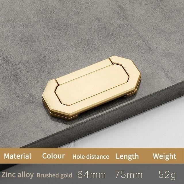 BOUTON DE MEUBLE,Duobianxing-jin--Plaque de gousset en alliage de Zinc ...