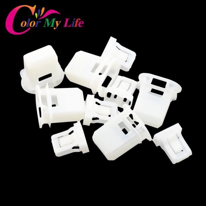 WHITE -ensemble de 5 Clips de fixation pour siège arrière,carte,pince ...