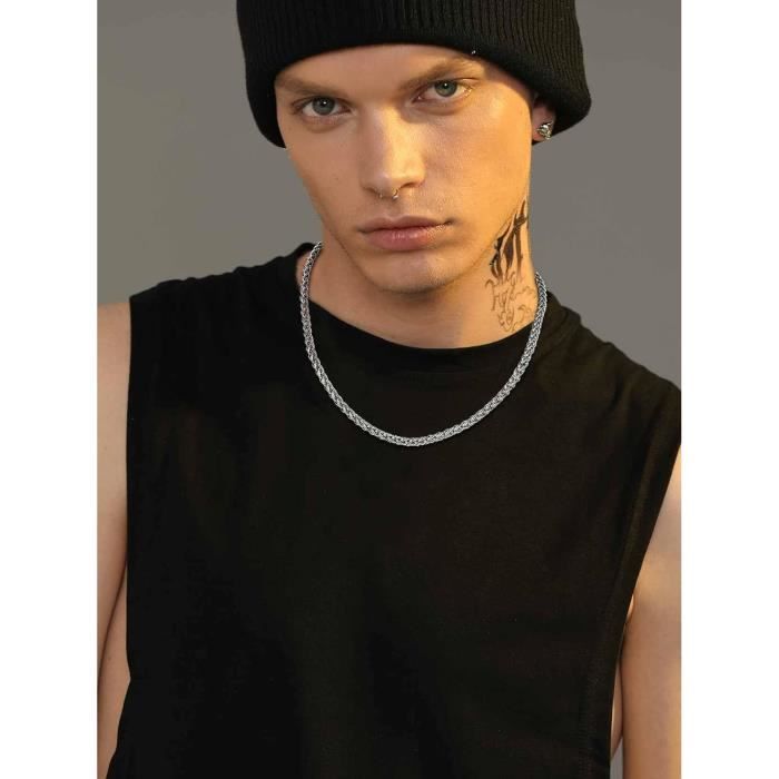 Collier Homme Chaîne Maille Spiga 3-6-9Mm En Acier Inoxydable-Plaqué Or ...