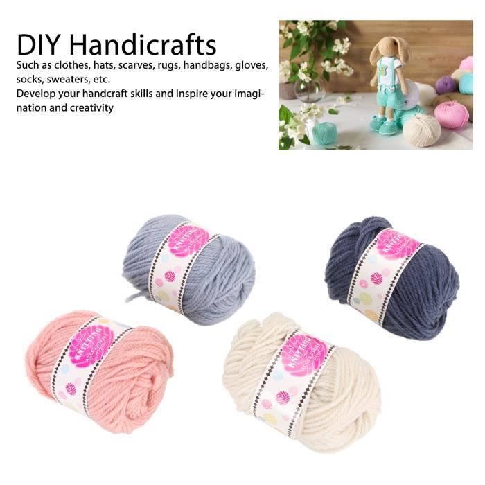 Fil à crochet - HURRISE - Kit de 4 Fils - Doux - Facile à utiliser ...