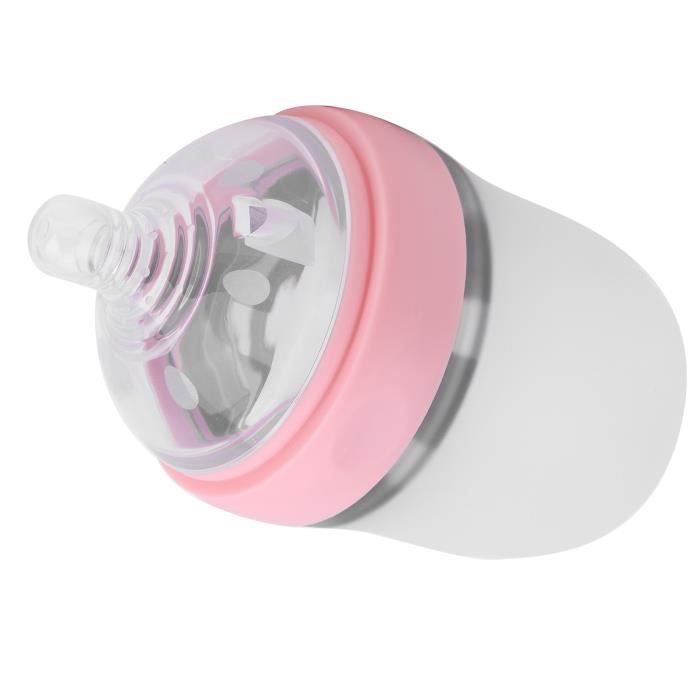 VINGVO biberon à lait Bouteille de lait Portable en Silicone pour bébé ...