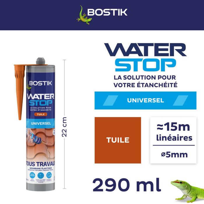 Waterstop Tuile Mastic Cartouche 290ml - Bostik - Cdiscount Bricolage