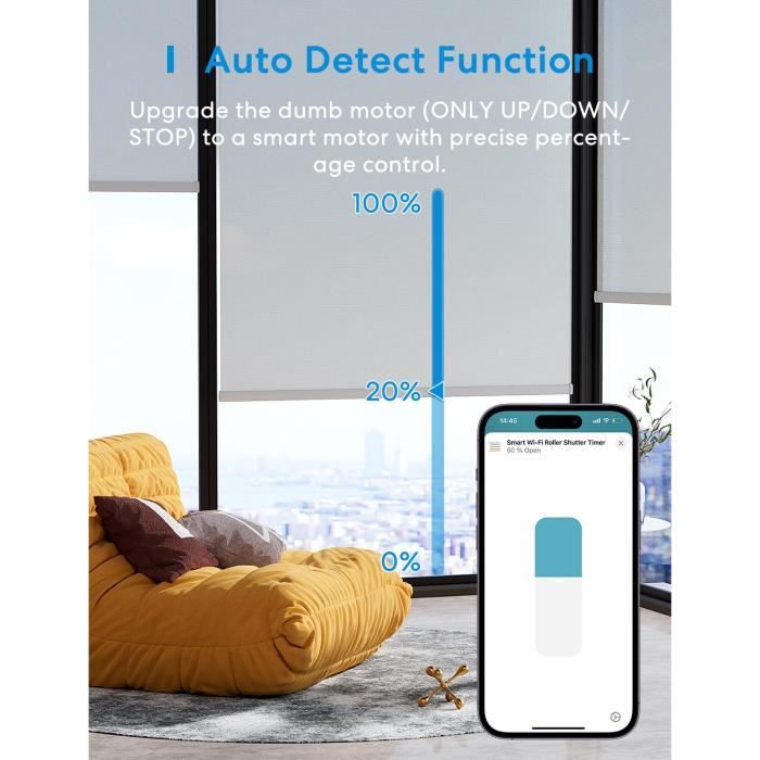 Interrupteur Volet Roulant (FIL NEUTRE REQUIS), Lot de 4 Interrupteurs ...