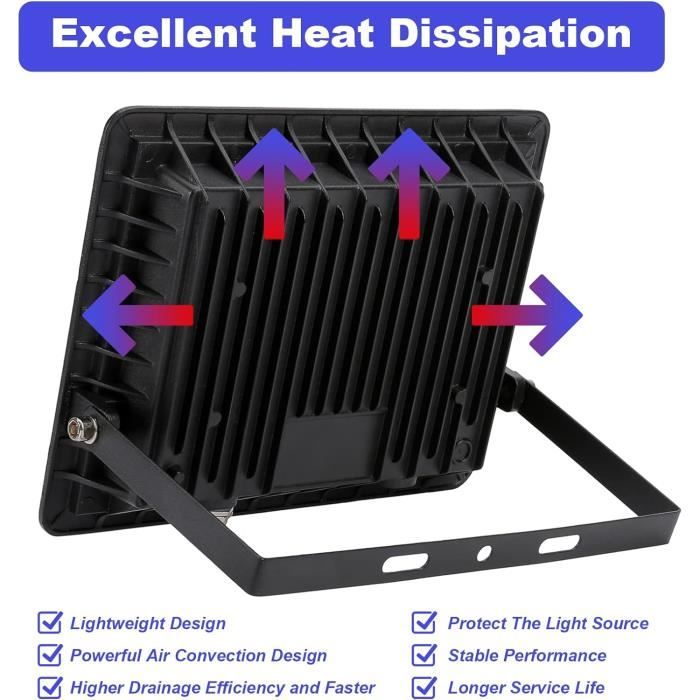 Projecteur Led 100W, Eclairage Extérieur Led 10000Lm Sécurité Haute ...