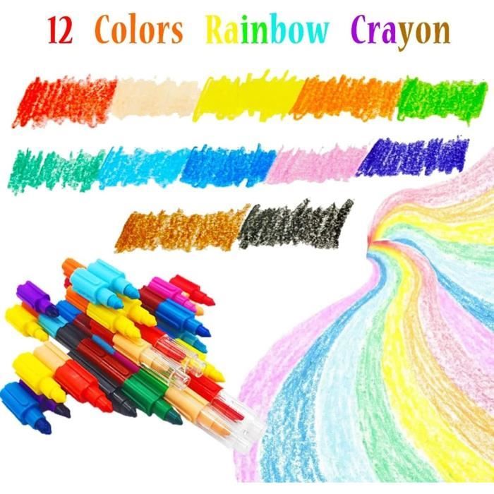 30 Pièces Crayons De Cire Empilables,Crayons Bloc Construction,Crayon ...