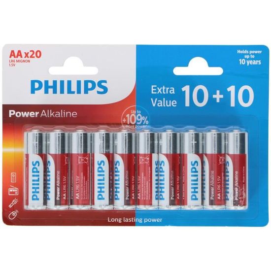Philips - Piles 20X AA - Cdiscount Jeux - Jouets