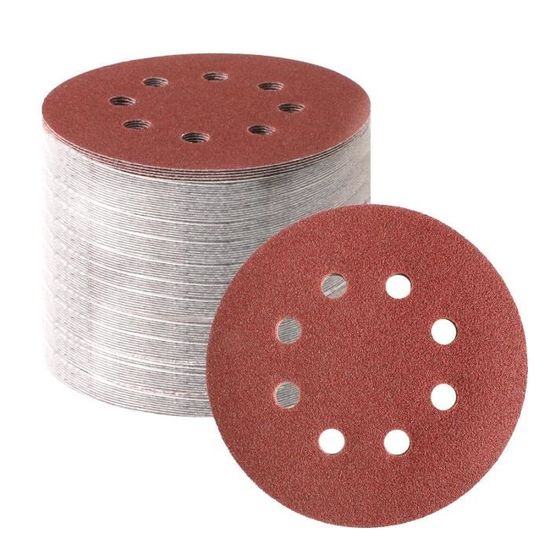100 Pièces Disque De Ponçage 125Mm, Disques A Poncer Papier Abrasifs 8 ...