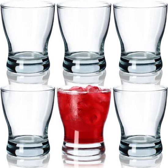 Lot De 6 Verres À Eau, Verres À Jus En Verre Robustes Pour Eau, Jus ...