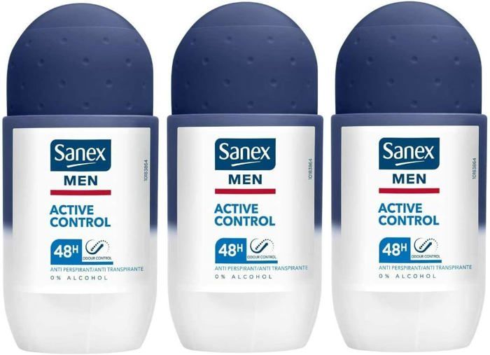 Men Dermo Active Control Lot de 3 déodorants roll-on pour peaux ...