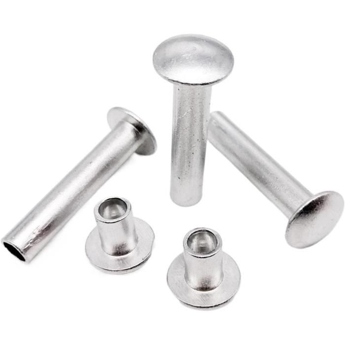 Lot De 40 Rivets Solides En Cuivre Violet À Tête Plate M5 X 8 Mm ...