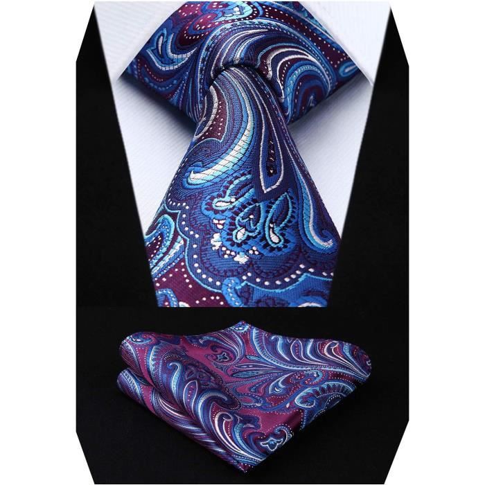 Cravate Homme Paisley Cravates En Soie Pour Hommes Mariage Cravatte Et ...