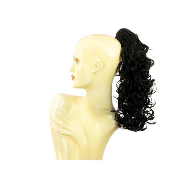 POSTICHE QUEUE DE CHEVAL NOIR 40CM REF 3/1B - Cdiscount Au quotidien