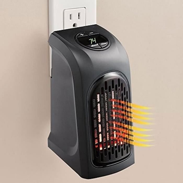 Radiateur Electrique Mobile - FAN - Mini radiateur air chaud 400 W ...