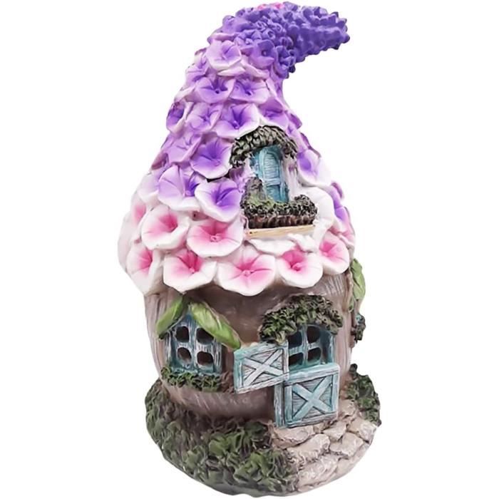 Solar Fairy House Gnome Elf,Statue Sculpture Ornements Jardin Plein Air ...