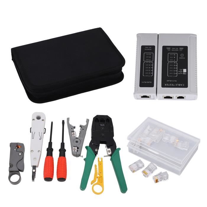 EJ.life Kit d'installation réseau Kit d'outils réseau 9 en 1 outil de ...