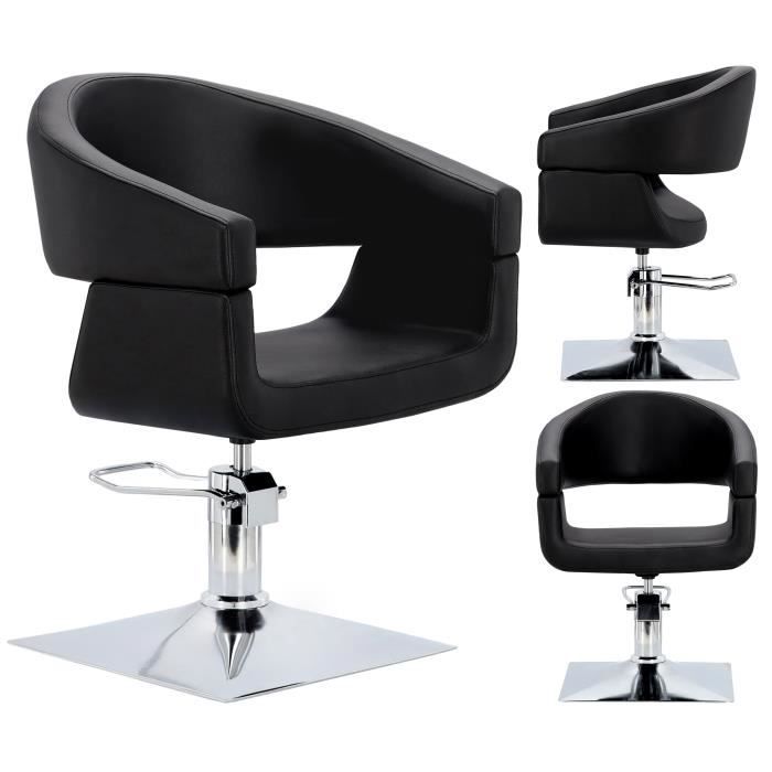 Chaise de coiffure Coco pivotante hydraulique pour barbier et salon de ...