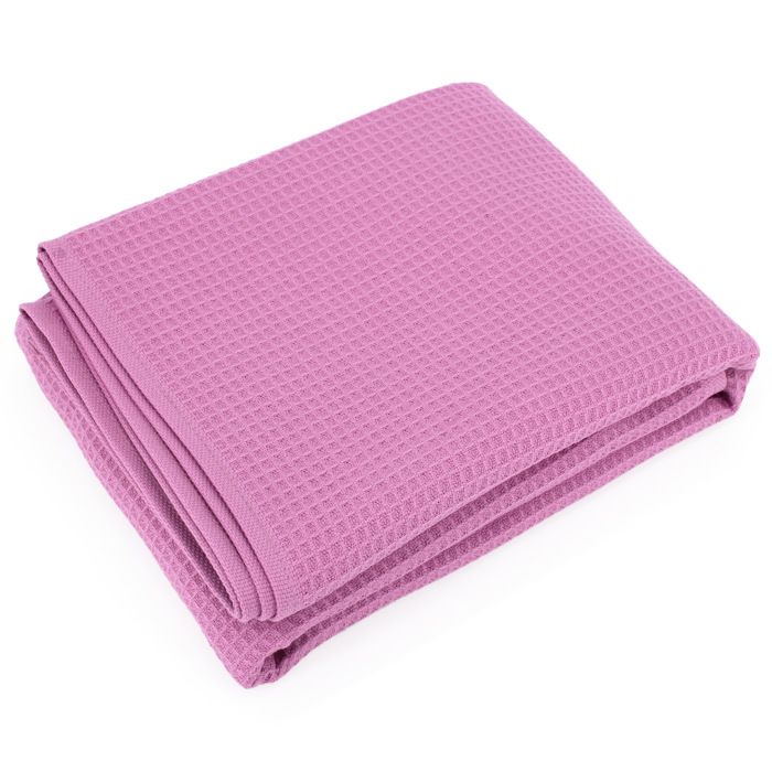Drap de douche 70x140 cm nid d'abeille PURE WAFFLE 300 g/m² rose ...