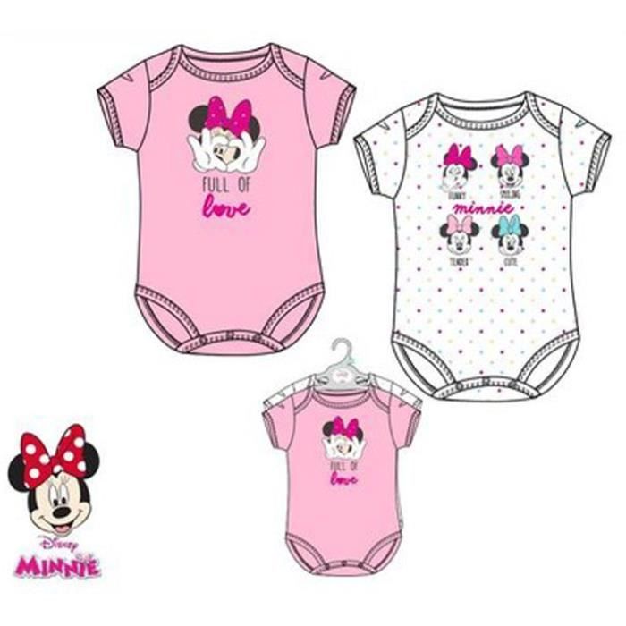 Lot de 2 body minnie full of love Rose - Cdiscount Prêt-à-Porter