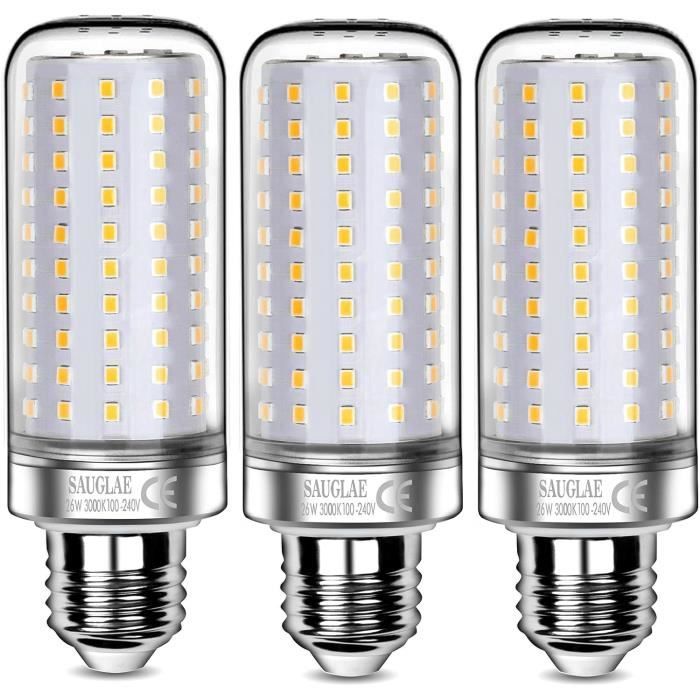 Ampoules Led 26W, Équivalent 200W Ampoule Incandescente, 3000Lm, 3000K Blanc Chaud, Ampoules À ...