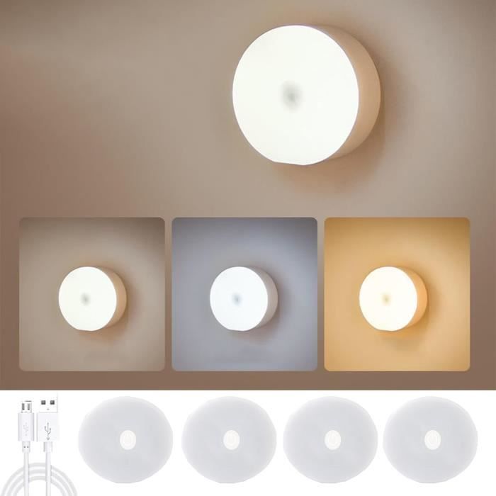 Lot De 4 Mini Veilleuses Led Rechargeables Sans Fil - 3 Moules D ...