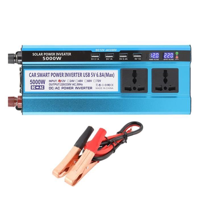 5000W Solor Voiture Onduleur 4 USB Chargeur DC 12V à AC 220V ...