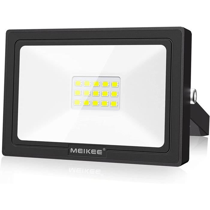 MEIKEE Projecteurs LED Extérieur 15W, IP66 Étanche, Blanc Froid 6500K ...