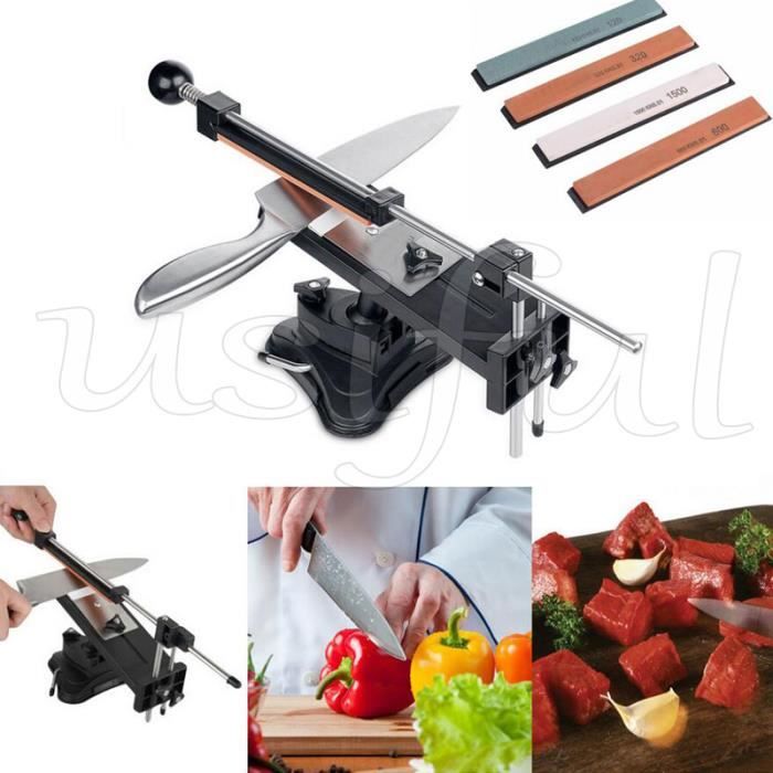 Affûtage ciseaux Couteaux pour Cuisine Professionnel avec 4 Pièce Pierres à Aiguiser, Affûteur ...