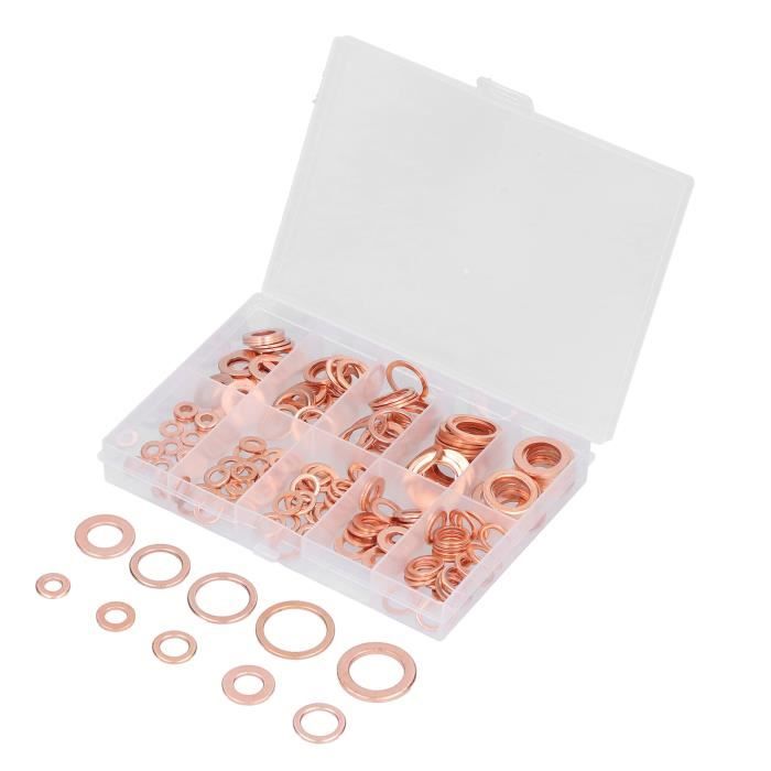YOSOO kit d'assortiment de joints en cuivre 220 pièces joint d ...