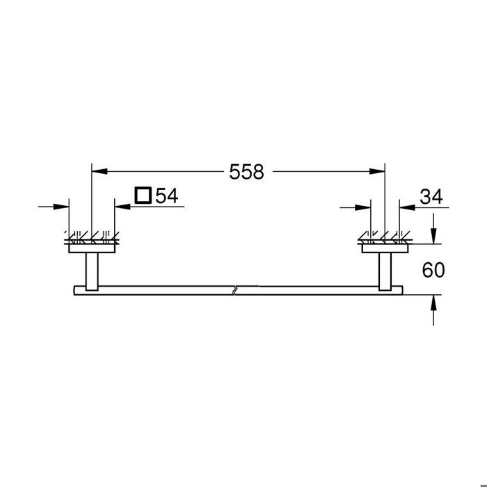 GROHE QuickFix - Start Cube - Barre porte-serviettes 558 mm - Finition ...