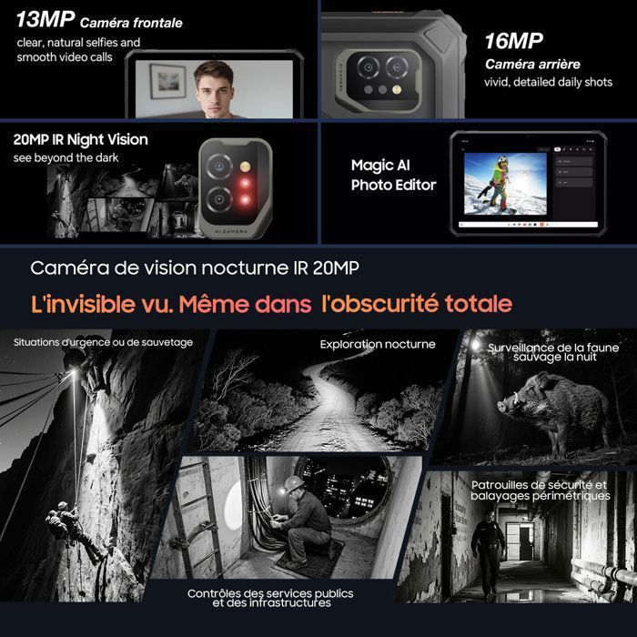 Blackview Active 7 Robuste Tablette Tactile 24Go + 128Go/jusqu'à 2To 11 ...