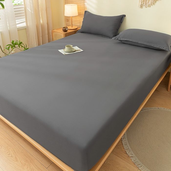 Housse de matelas King Queen Size, couleur unie, douce et confortable ...