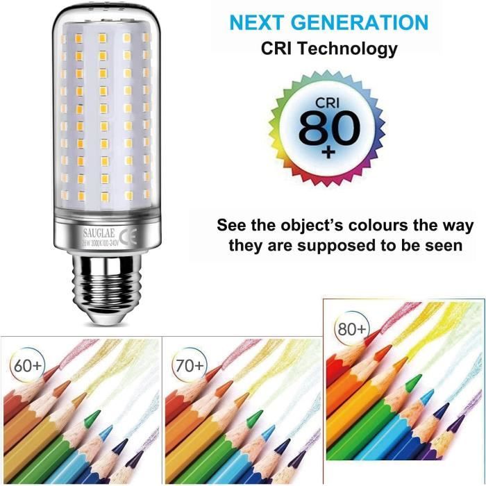 Ampoules Led 26W, Équivalent 200W Ampoule Incandescente, 3000Lm, 3000K Blanc Chaud, Ampoules À ...