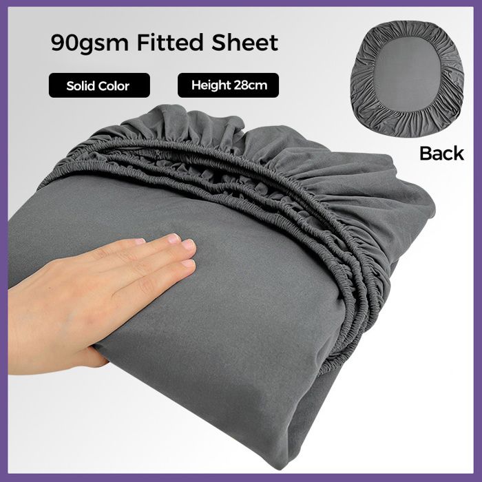 Housse de matelas King Queen Size, couleur unie, douce et confortable ...