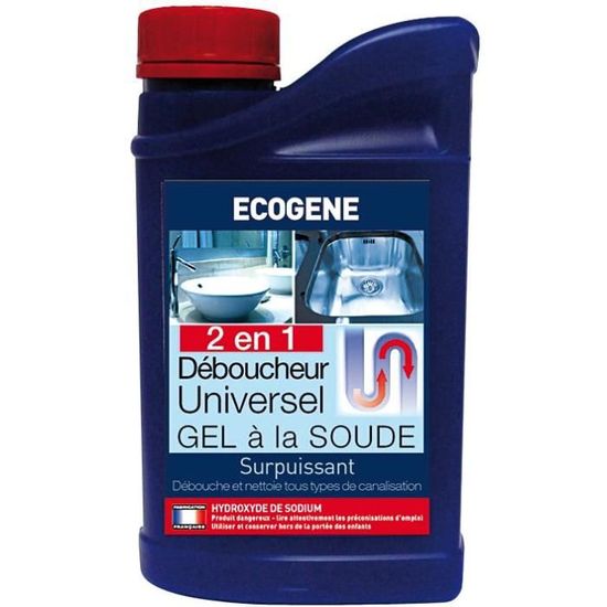 Débouch'vit gel à la soude 1L 90860 - Cdiscount Maison