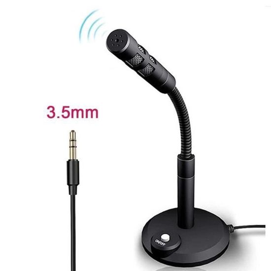 Microphone,Microphone de bureau USB, Mini-ordinateur portable, 3.5mm ...