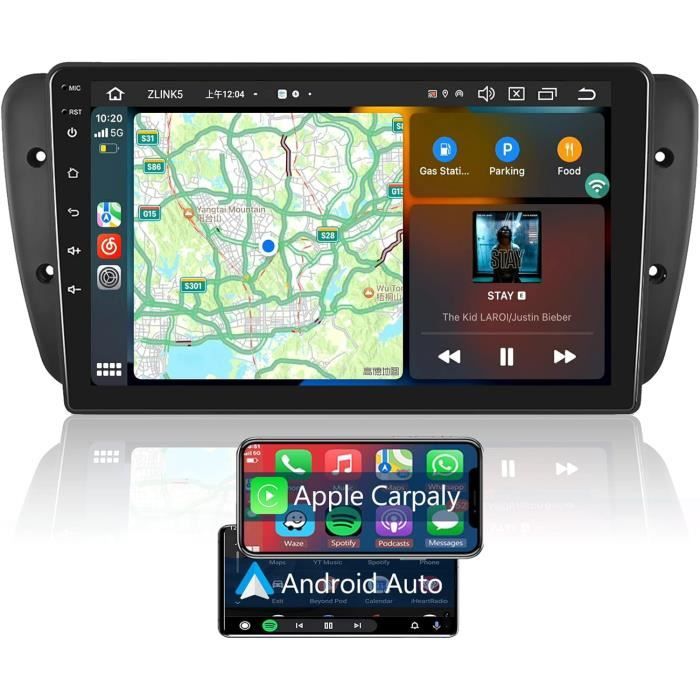 Carplay Android Autoradio pour Seat Ibiza 2009-2013,9" Écran Tactile HiFi Android Auto GPS WiFi ...