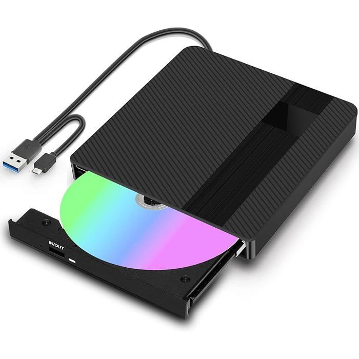 Lecteur DVD DVD Lecteur DVD DVD DVD +-RW avec USB 3.0 Type-C ...
