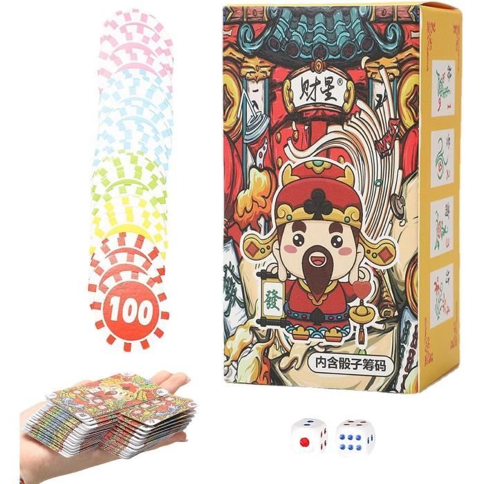 Cartes Mahjong | 144 Cartes Numérotées En Papier Épais De Petite Taille ...