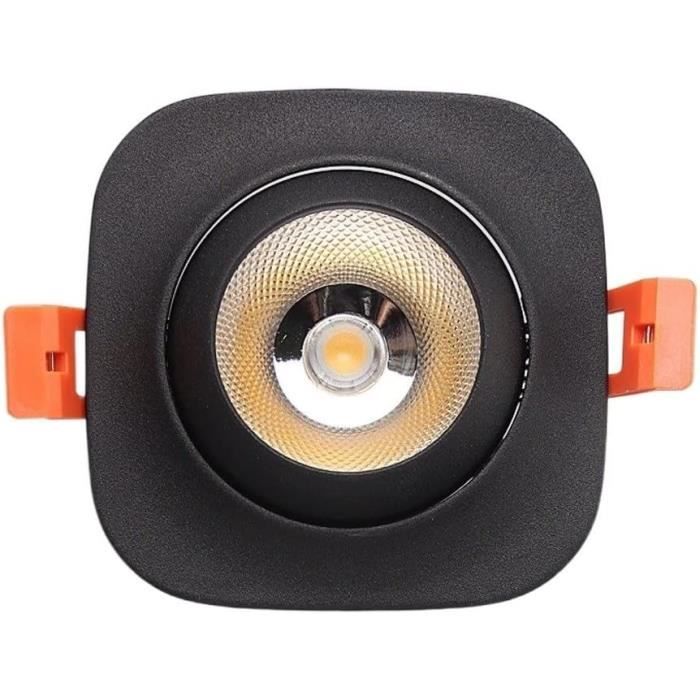 Rotatif Rond Noir Led Downlights Intégrés Épi Éclairage Ultra Lumineux ...