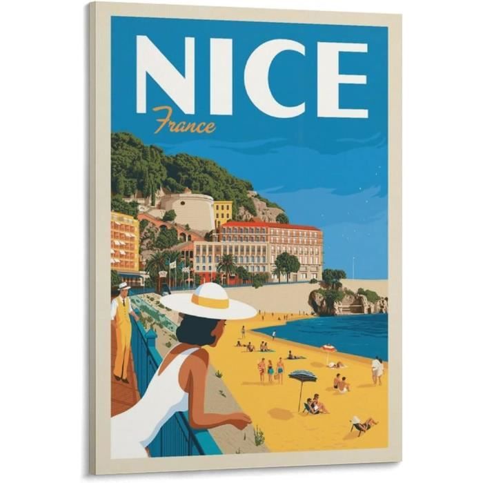 Affiches Vintage France Nice Poster Décoratif Sur Toile Poster Mural Et ...