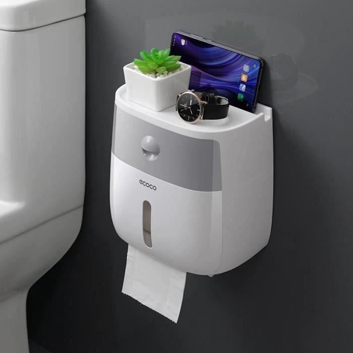 Serviteur wc,ECOCO-Distributeur de Papier Toilette Portable en Plastique Étanche,Boîte de ...