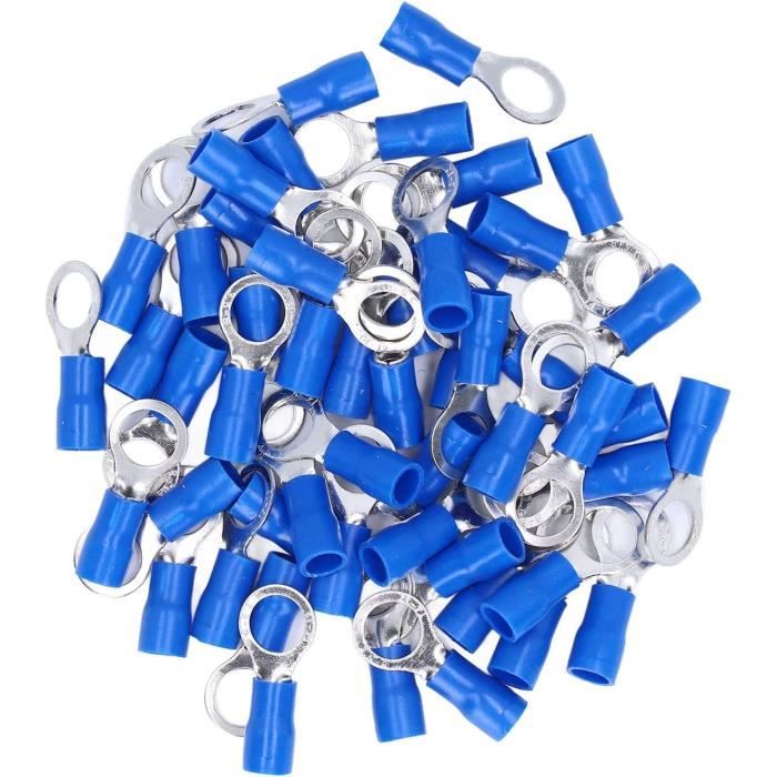 Connecteurs à sertir, cosses à Anneau isolées cuivre + PVC électrique Résistance à la Traction ...